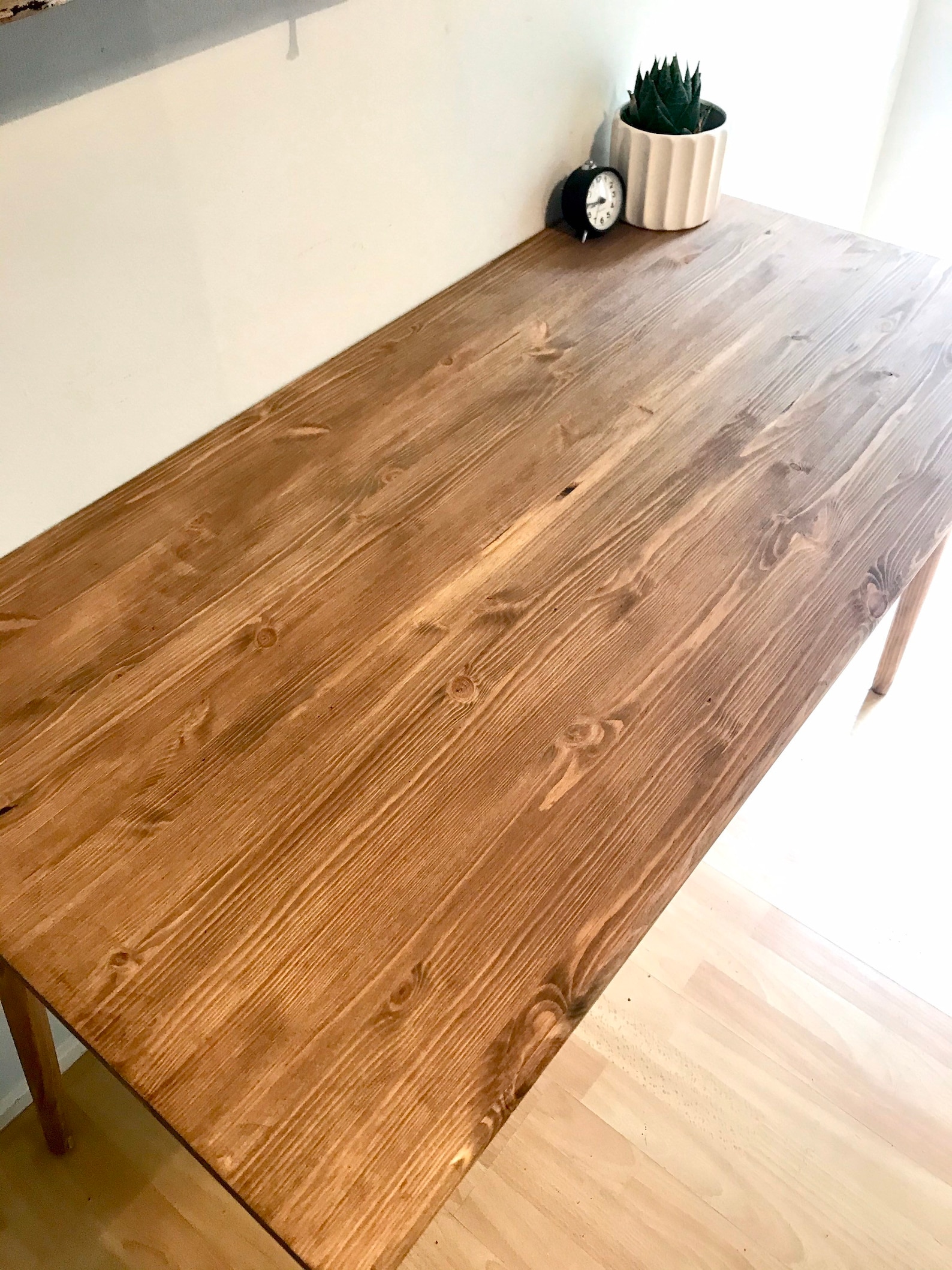 Bespoke Handmade Wooden Table / Desk. 120 X 60, Tapered Wood Legs ...