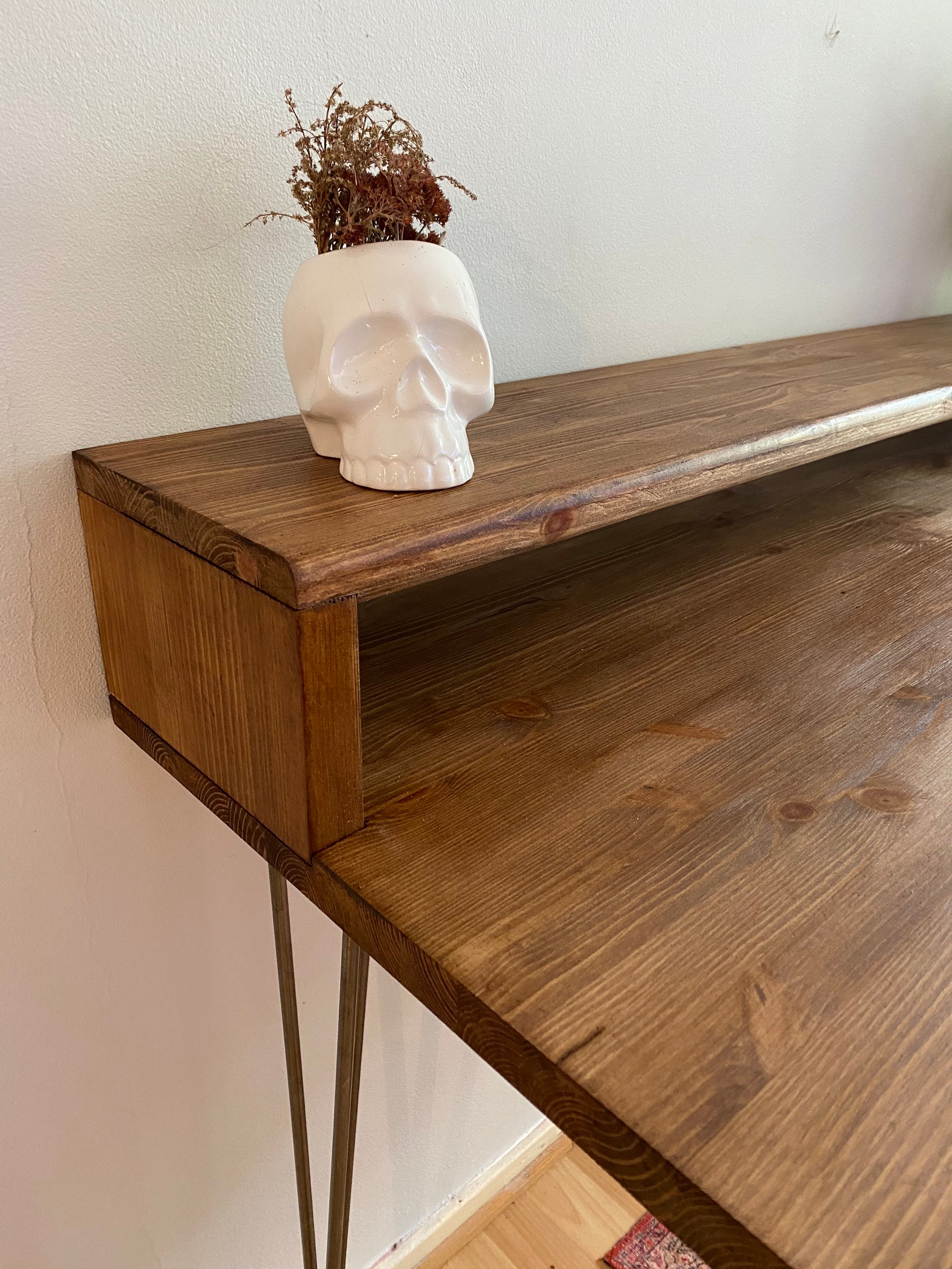 Bespoke handmade wooden table / desk. 120 x 60cm Industrial | Etsy