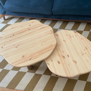 Wavey Nesting Coffee Table, Round, Curve, Wave, Natural, Organic Shape ...