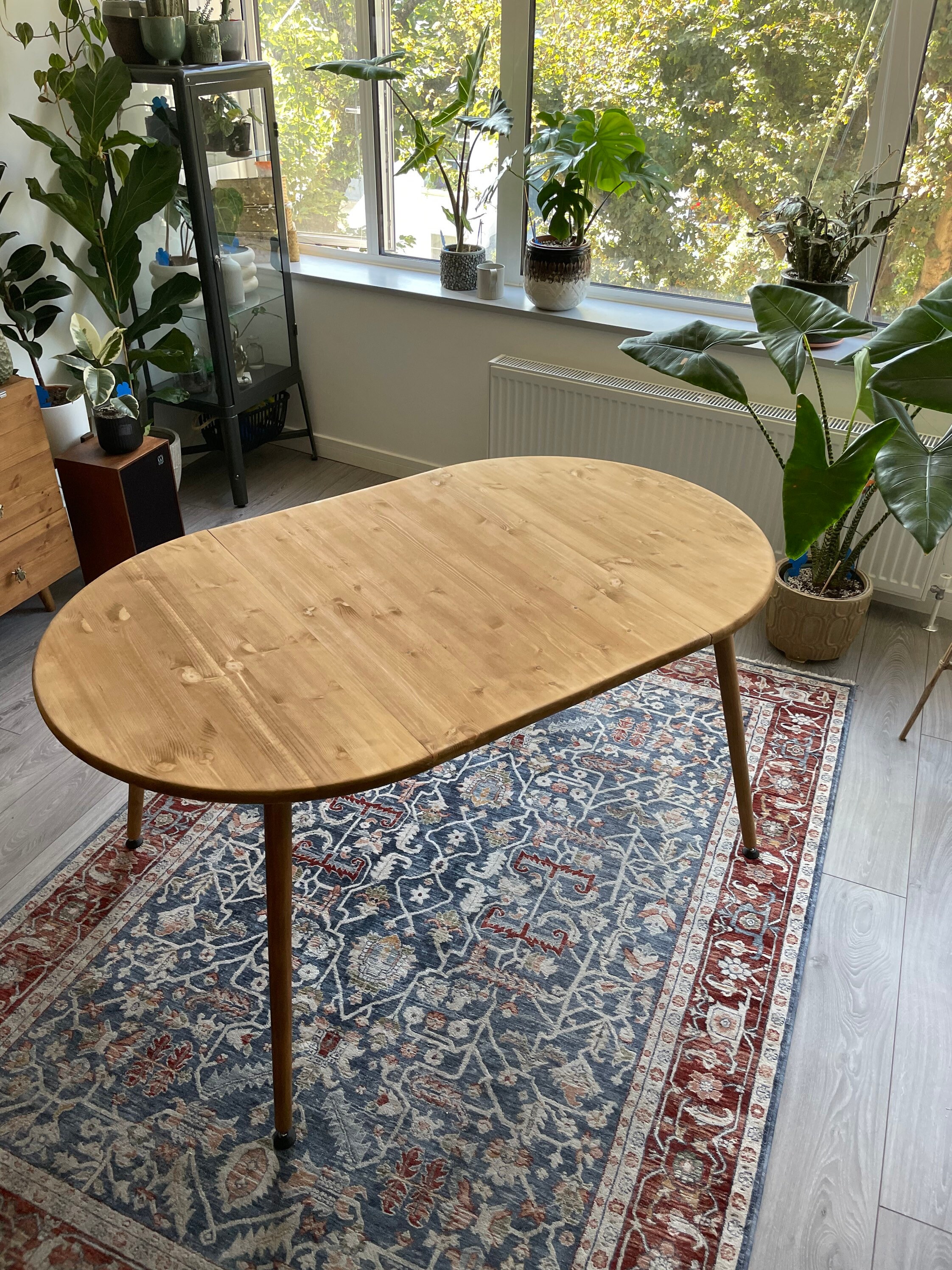 Extending Extendable Round Dining Table Circular Wooden - Etsy