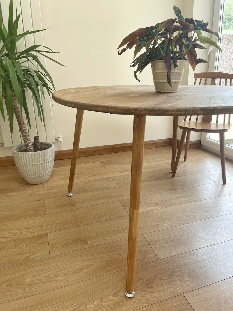 Round Dining Table. Solid Wood Circular Table. Kitchen Table. - Etsy