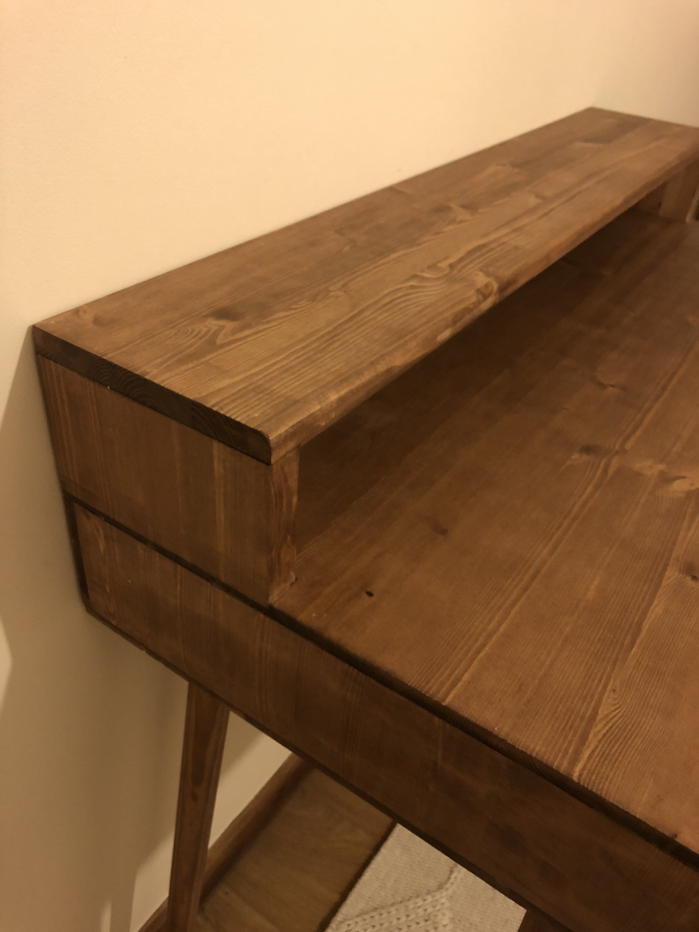 Bespoke handmade wooden table / desk. 120 x 60cm tapered | Etsy