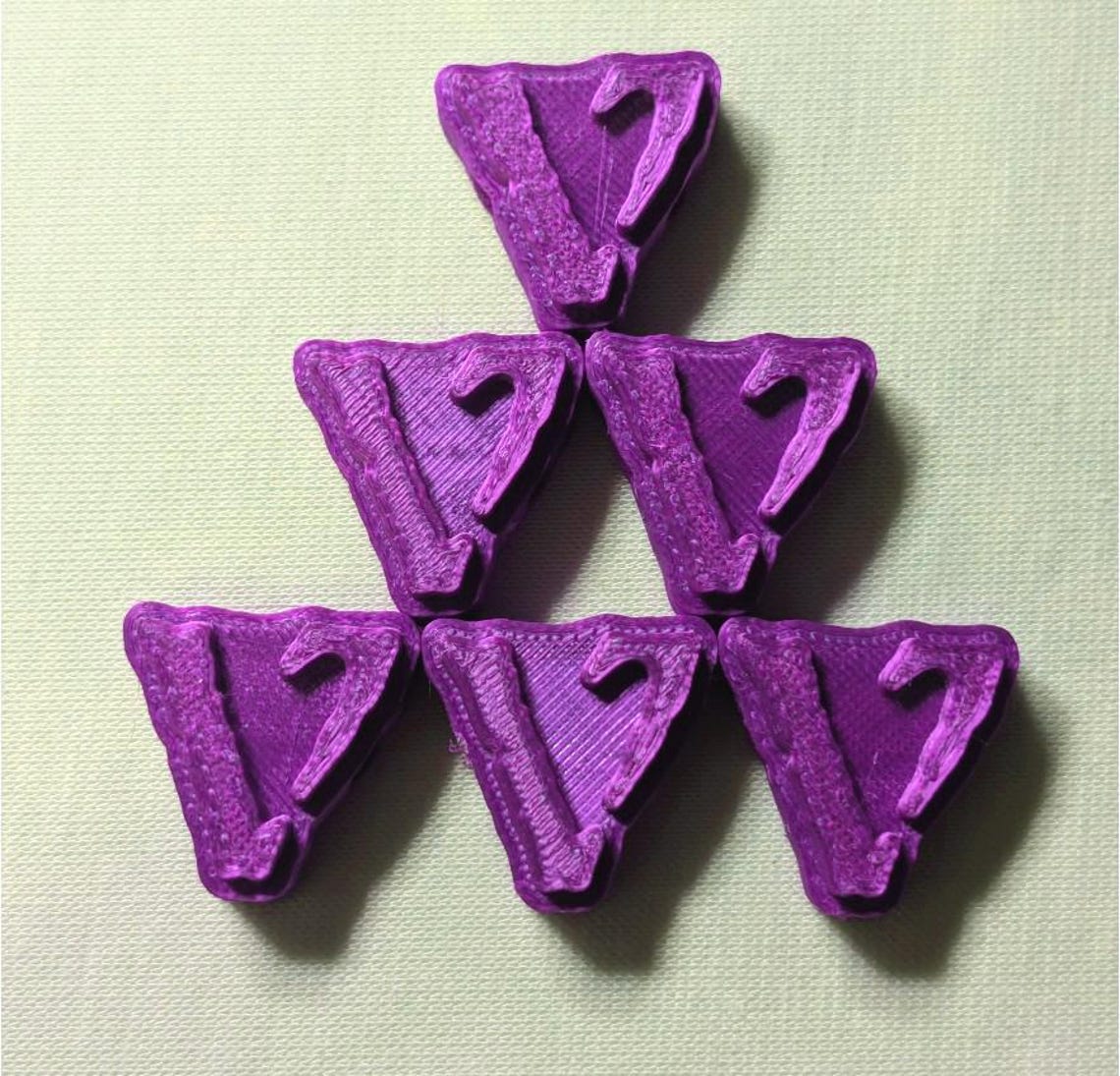Purple 3D Printed "v" Ghost Friendship Bracelet Beads - Etsy