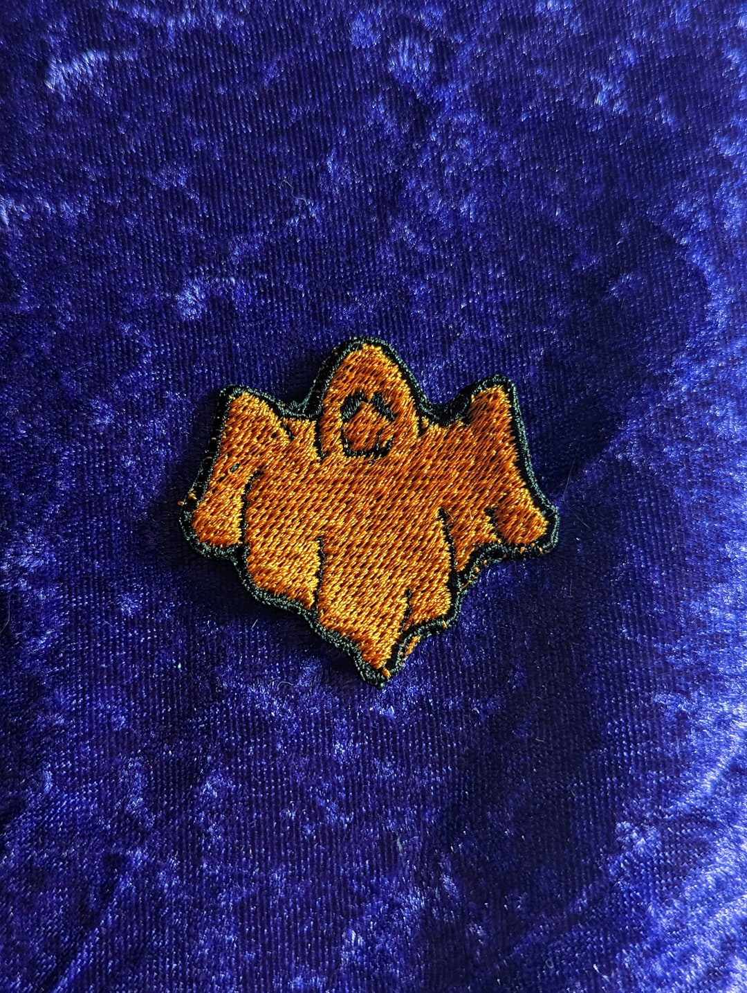 Orange and Black Ghost Embroidered Patch - Etsy