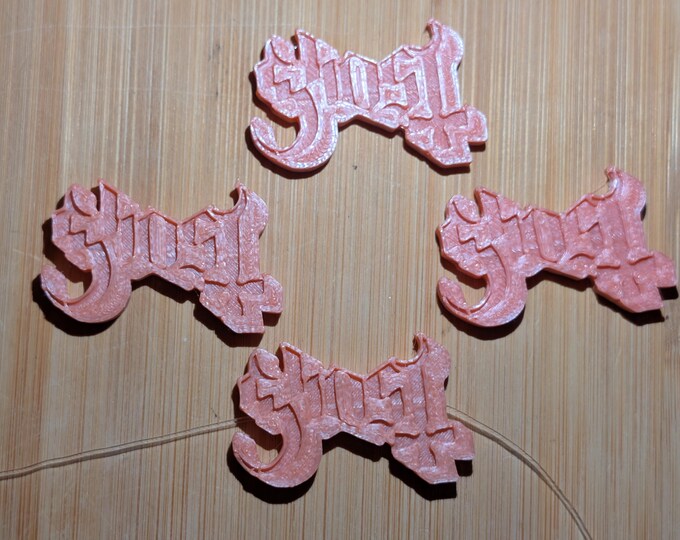Pink 3d Printed Ghost Logo Bead for Bracelets - Etsy