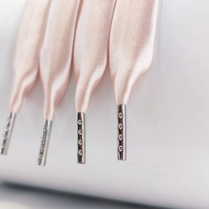 Pink Shoelaces, Satin Shoelaces, Shoelace Ribbons, Shoelaces With Bow ...