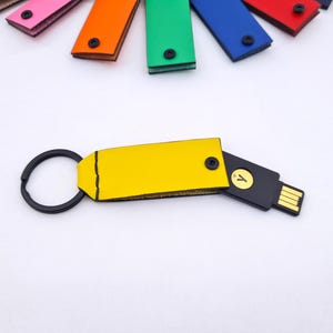 Yubikey Holder Keychain Protect Yubikey 5 NFC Leather Case Yubico ...