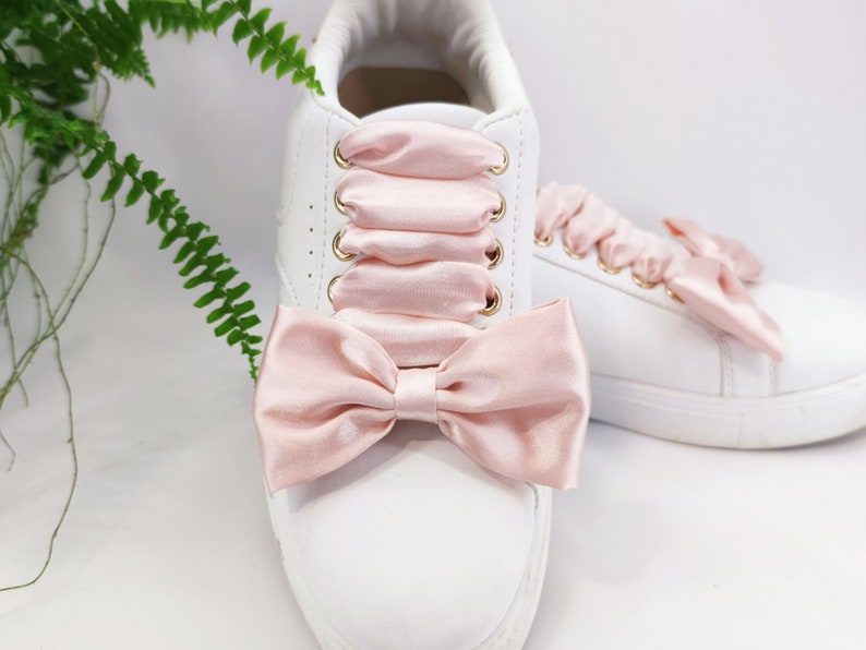 Pink Shoelaces, Satin Shoelaces, Shoelace Ribbons, Shoelaces With Bow ...