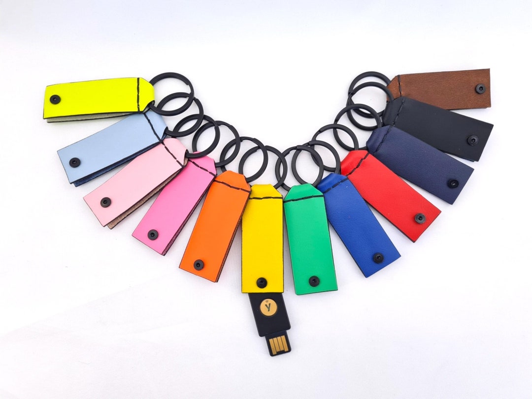 Yubikey Holder Keychain Protect Yubikey 5 NFC Leather Case Yubico ...