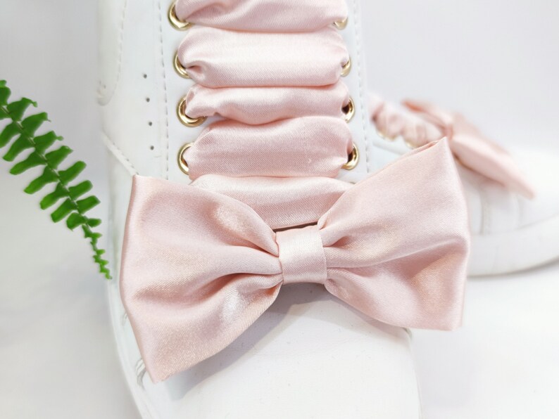 Pink Shoelaces, Satin Shoelaces, Shoelace Ribbons, Shoelaces With Bow ...