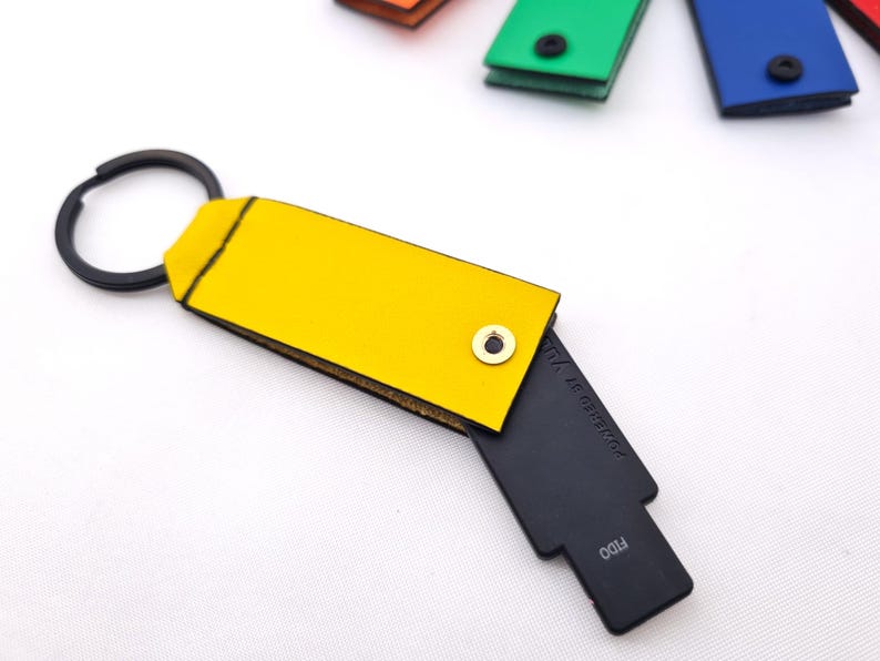 Yubikey Holder Keychain Protect Yubikey 5 NFC Leather Case Yubico ...