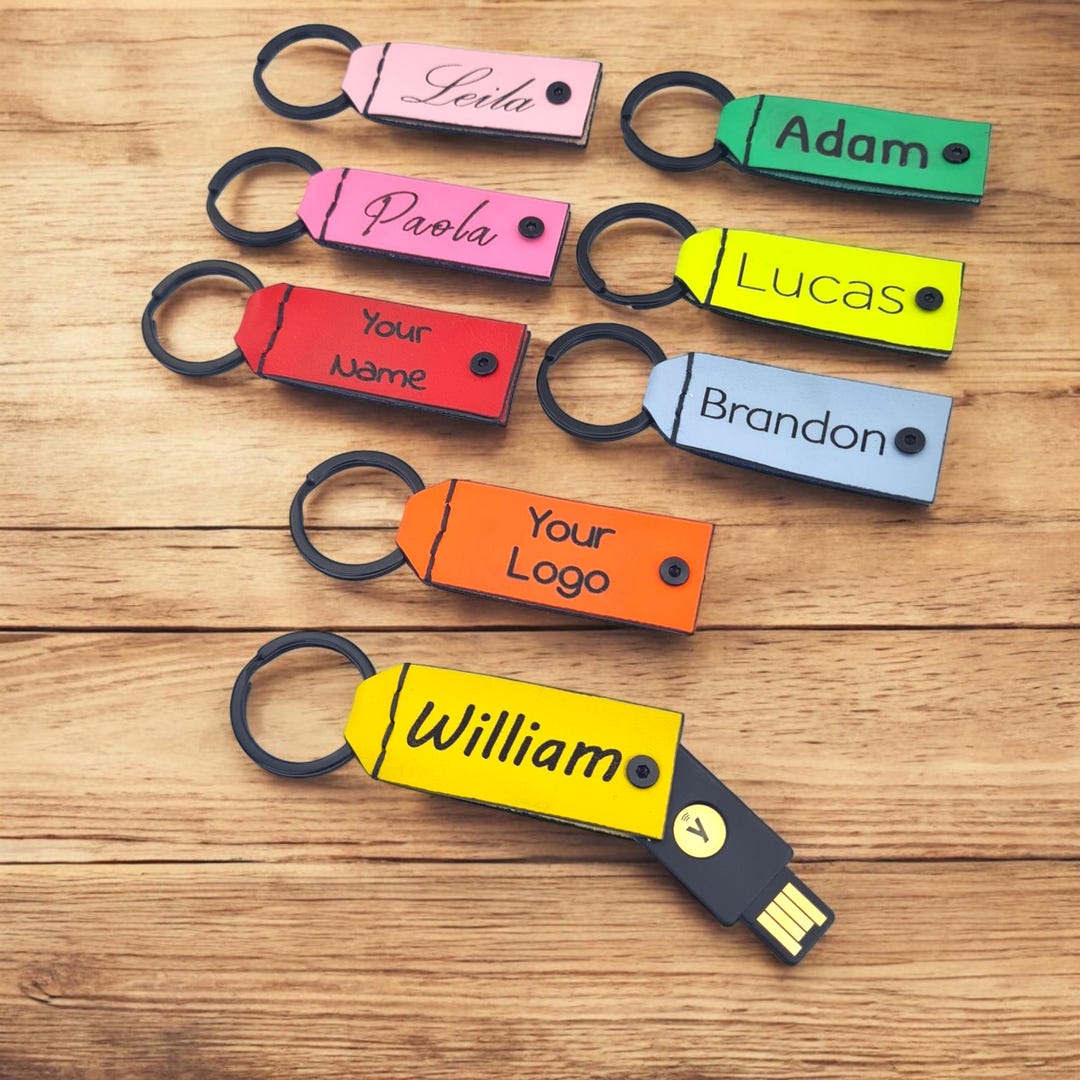 Custom Yubikey Leather Case Peronalized Cover Yubico 5C NFC Custom ...