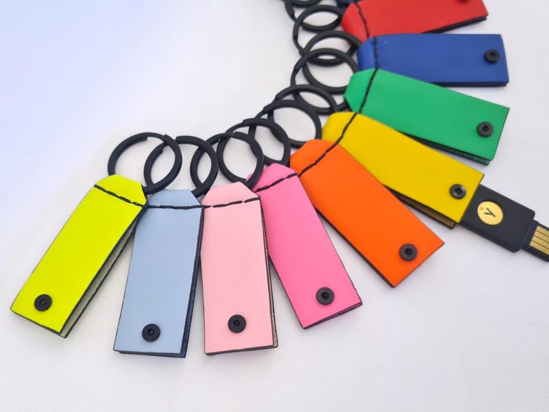 Yubikey Holder Keychain Protect Yubikey 5 NFC Leather Case Yubico ...