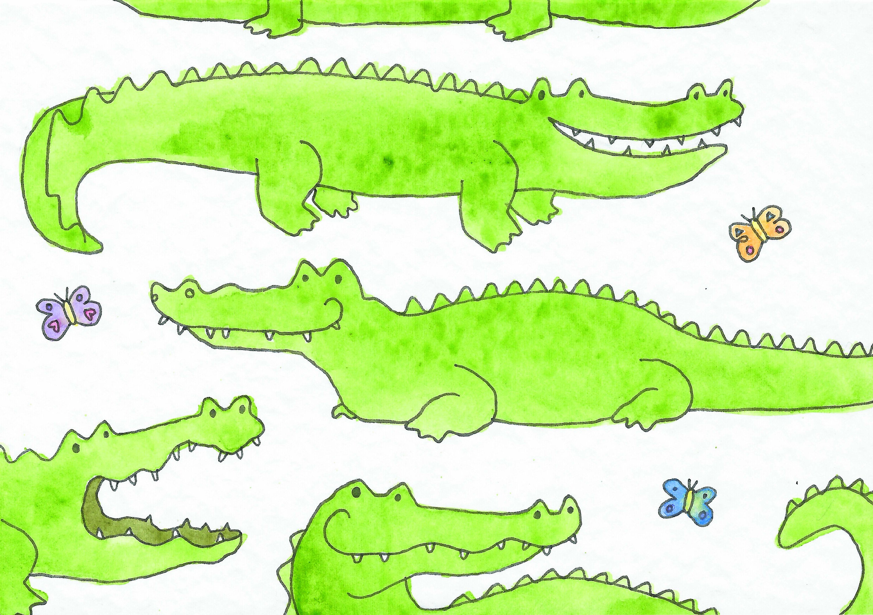 Crocodile Card - Etsy UK