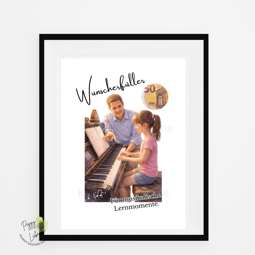 Piano Lessons Money Gift Voucher – A4 PDF Printable – DIY Download ...