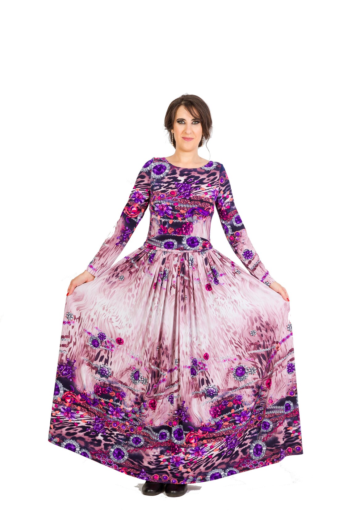 Womens Dress Long Dress Maxi Dress Multicolor Dress Long - Etsy