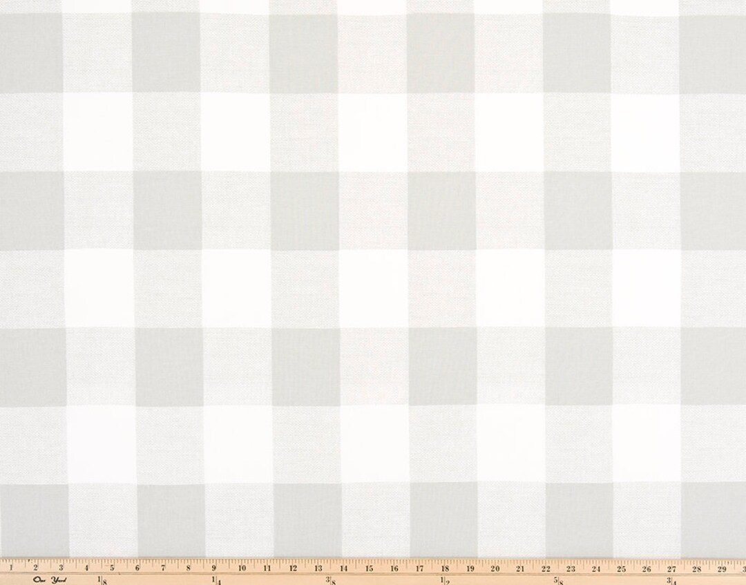 Buffalo Check Fabric, by the Yard, French Grey Fabric, Home Decor ...