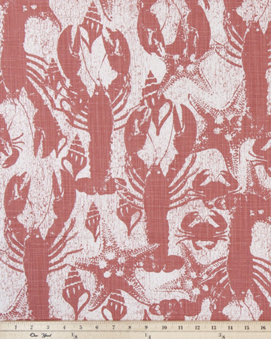 Roter Hummer Stoff Scarlett Sandläufer Seestern Stoff - Etsy.de