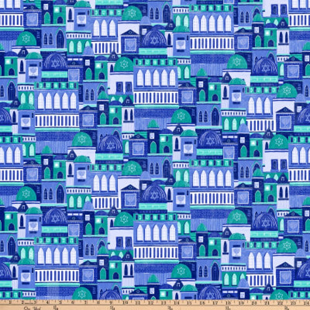 Jewish Fabric, by the Half Yard, Judaica Fabric, Out of Print ...