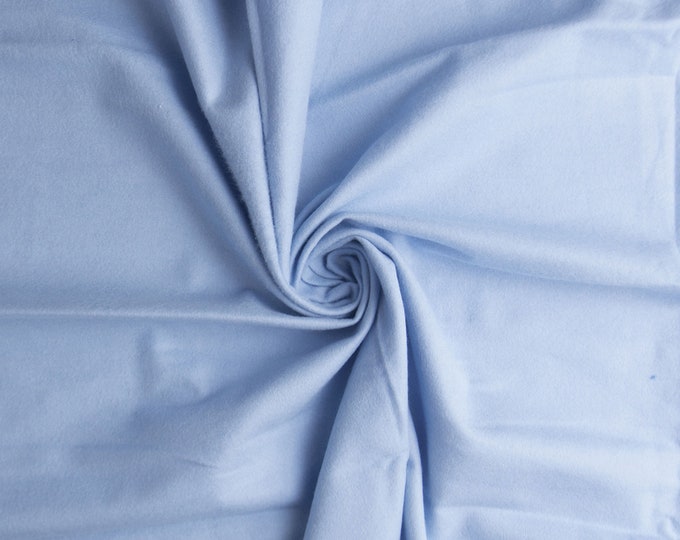 Blue Flannel Fabric, Powder Blue Cotton Fabric, Baby Blue Cotton ...