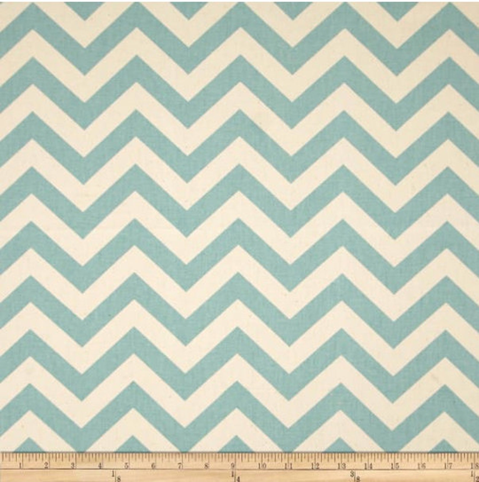 Blue Chevron Fabric Natural Blue Premier Prints Fabric by | Etsy