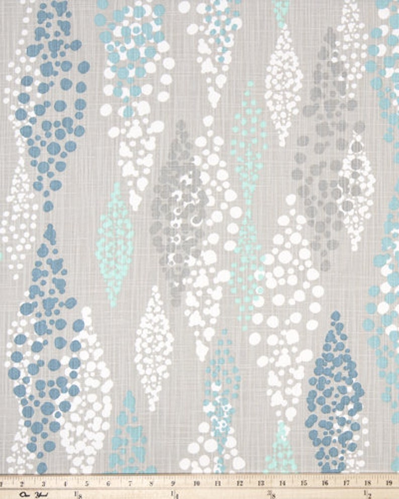 Coastal Fabric Home Decor Premier Prints Fabric Teal Slub - Etsy