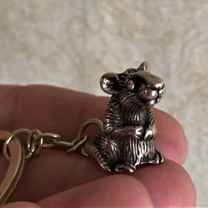 Rat Bronze Keychain. Rat Zodiac Sign Keyring. Year of the Rat 3d Charm ...