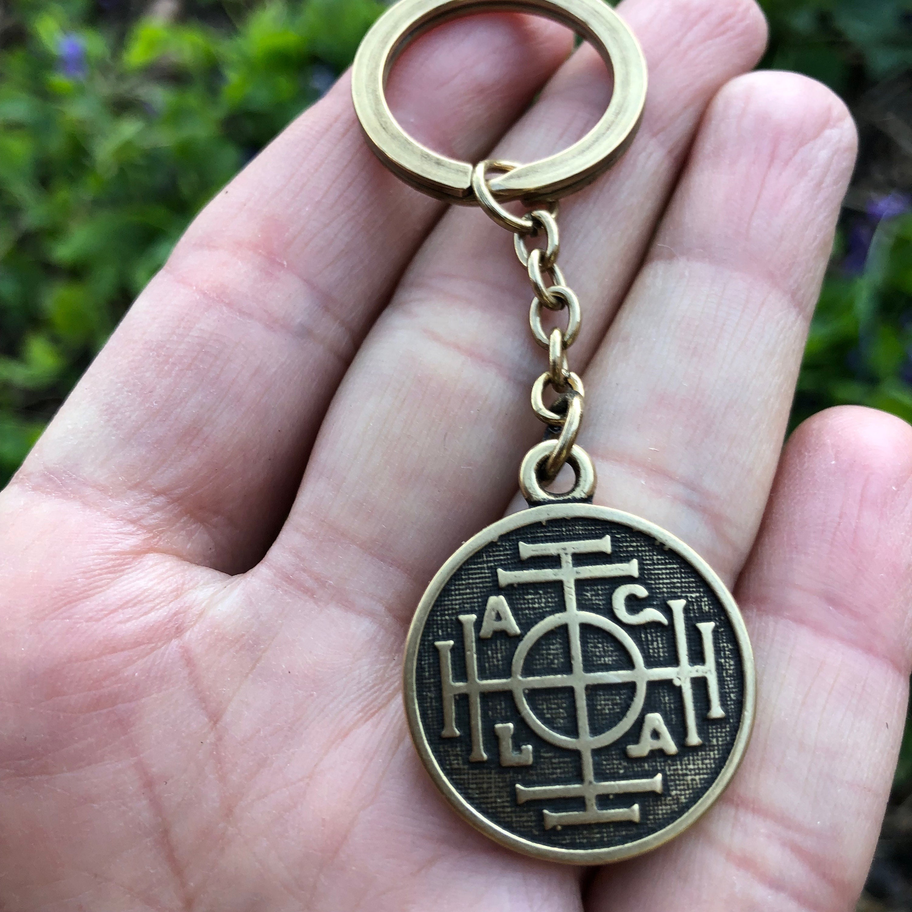 AGLA Symbol Keychain. AGLA Lucky Charm Keyring. Protective - Etsy