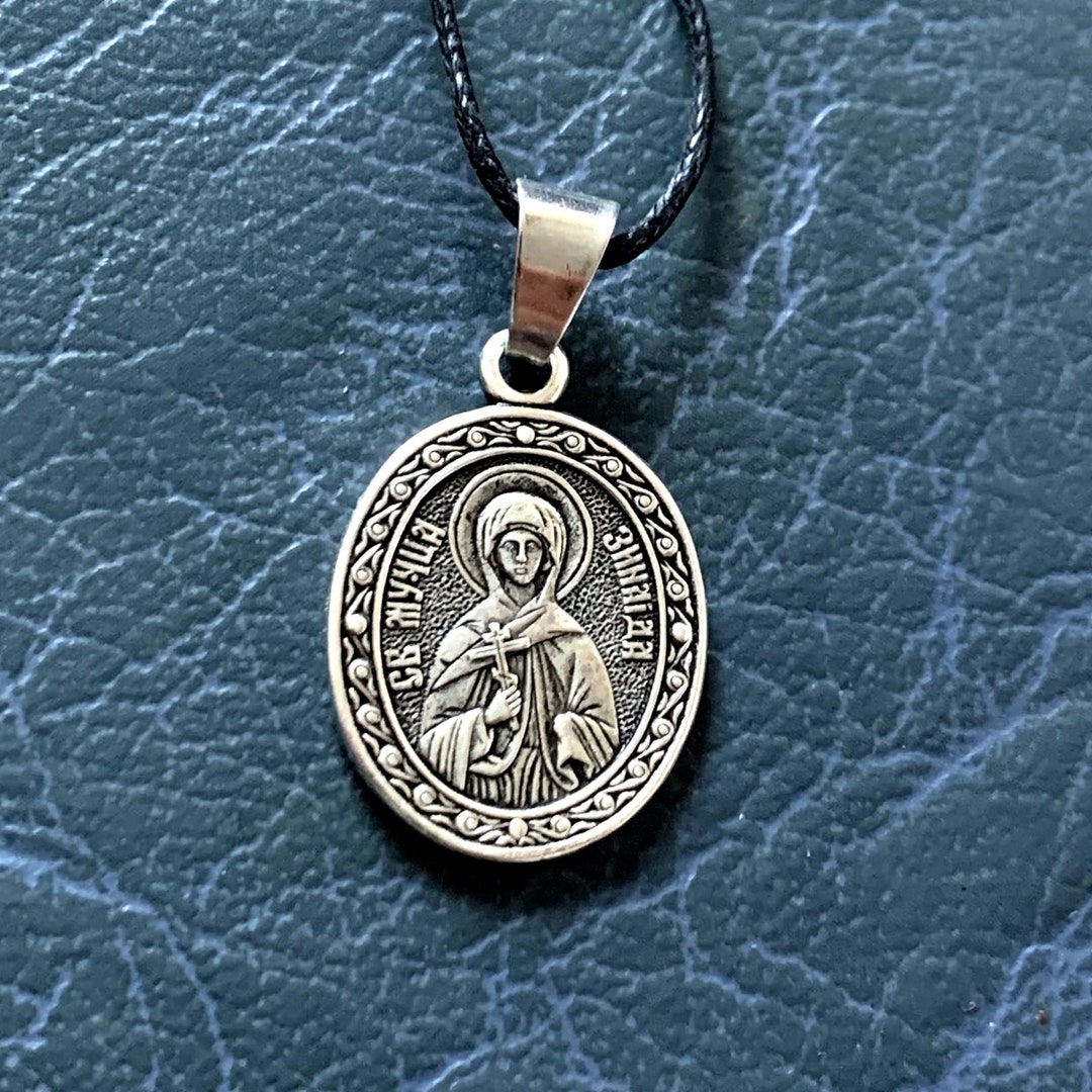 Saint Zinaida of Tarsia Icon Pendant Necklace. Zinaida Tarsiyskaya ...