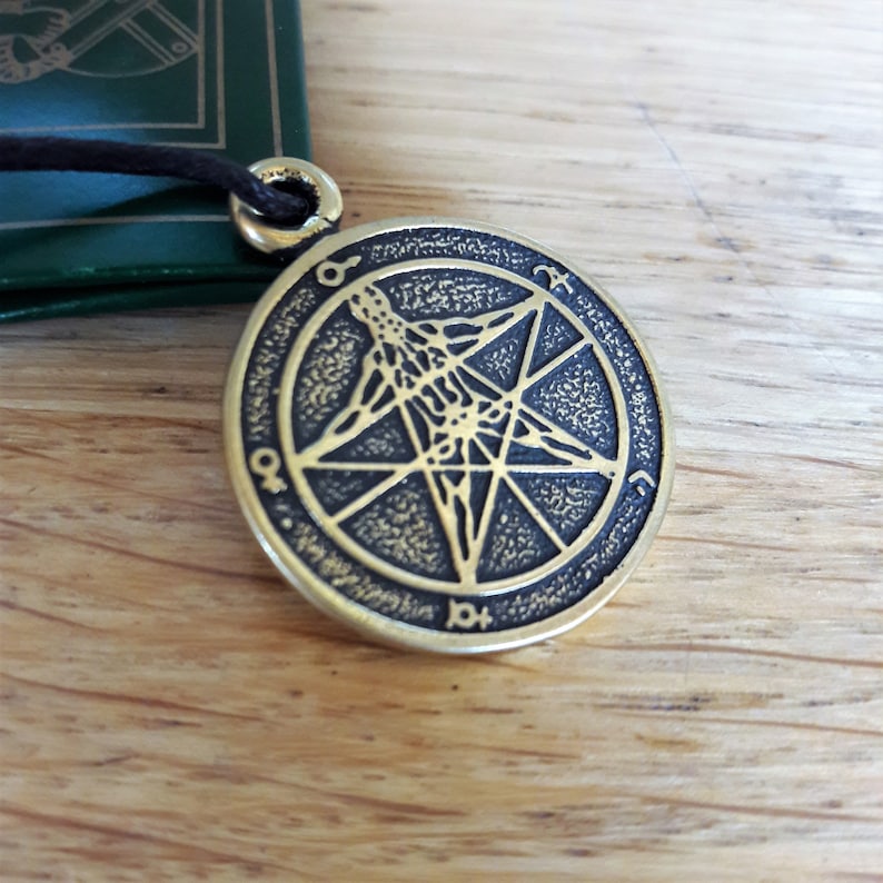Agrippa Pentagram Bronze Pendant Human Pentagram Charm - Etsy