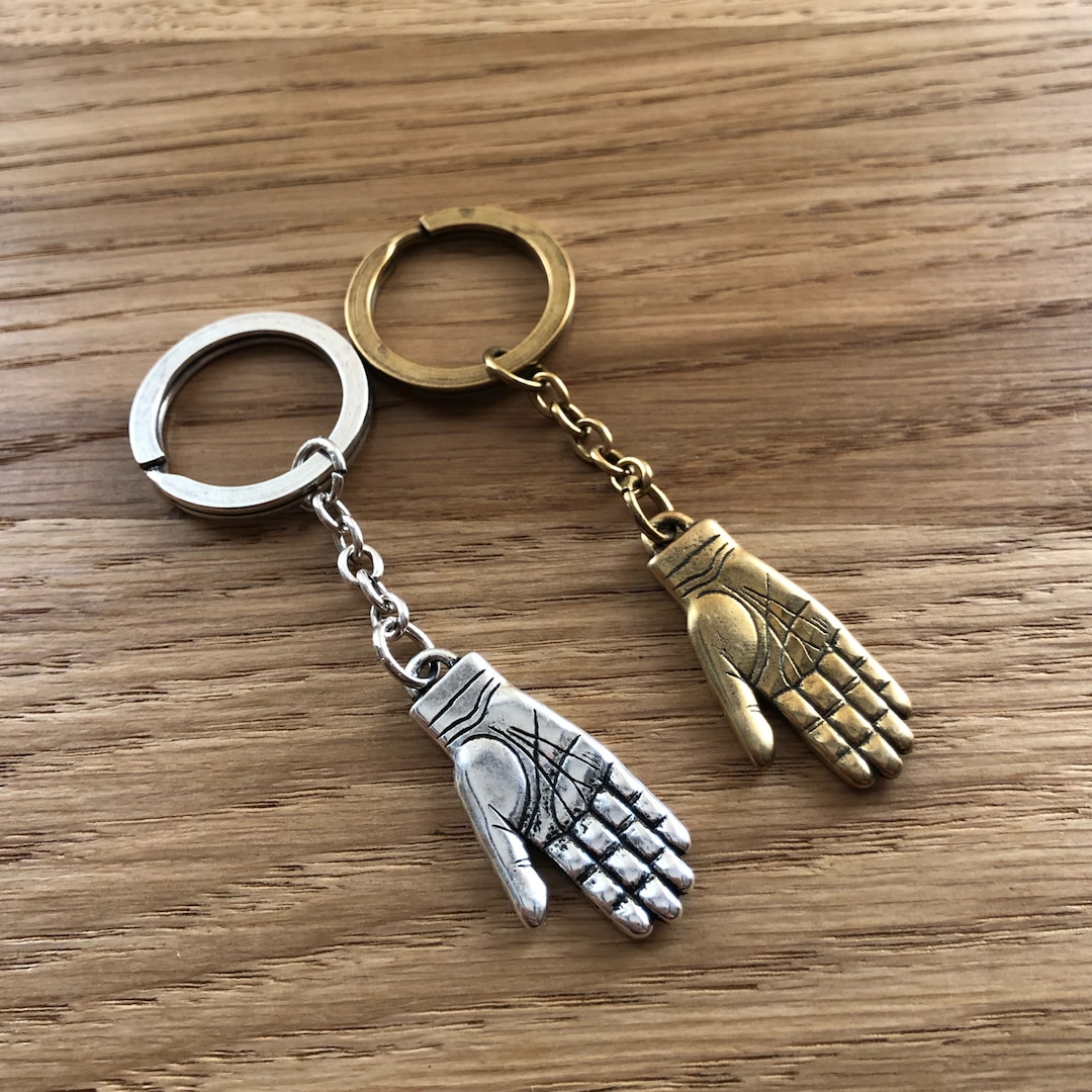Palmistry Hand Keychain. Palmistry. Open Hand Charm. Hands Amulet. 8th ...
