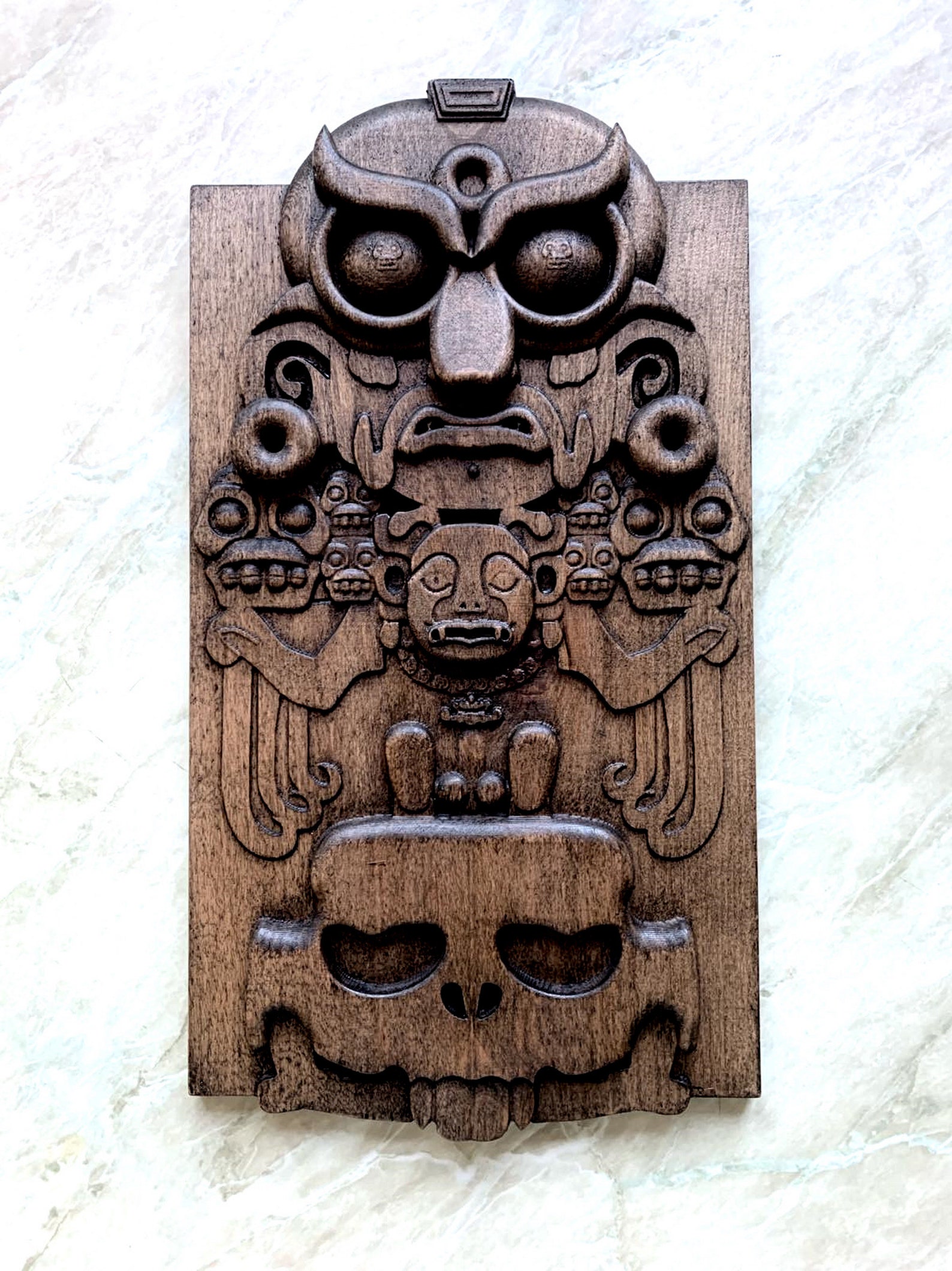 Aztec Mayan Wooden Wall Art Carved Wood Relief Wall Panel - Etsy