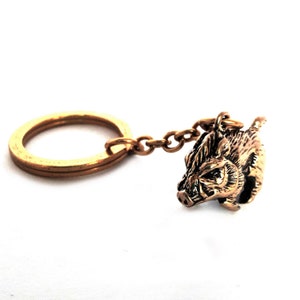 Wild Boar Keychain Hunting Bronze Keychain Symbol 2019 New - Etsy