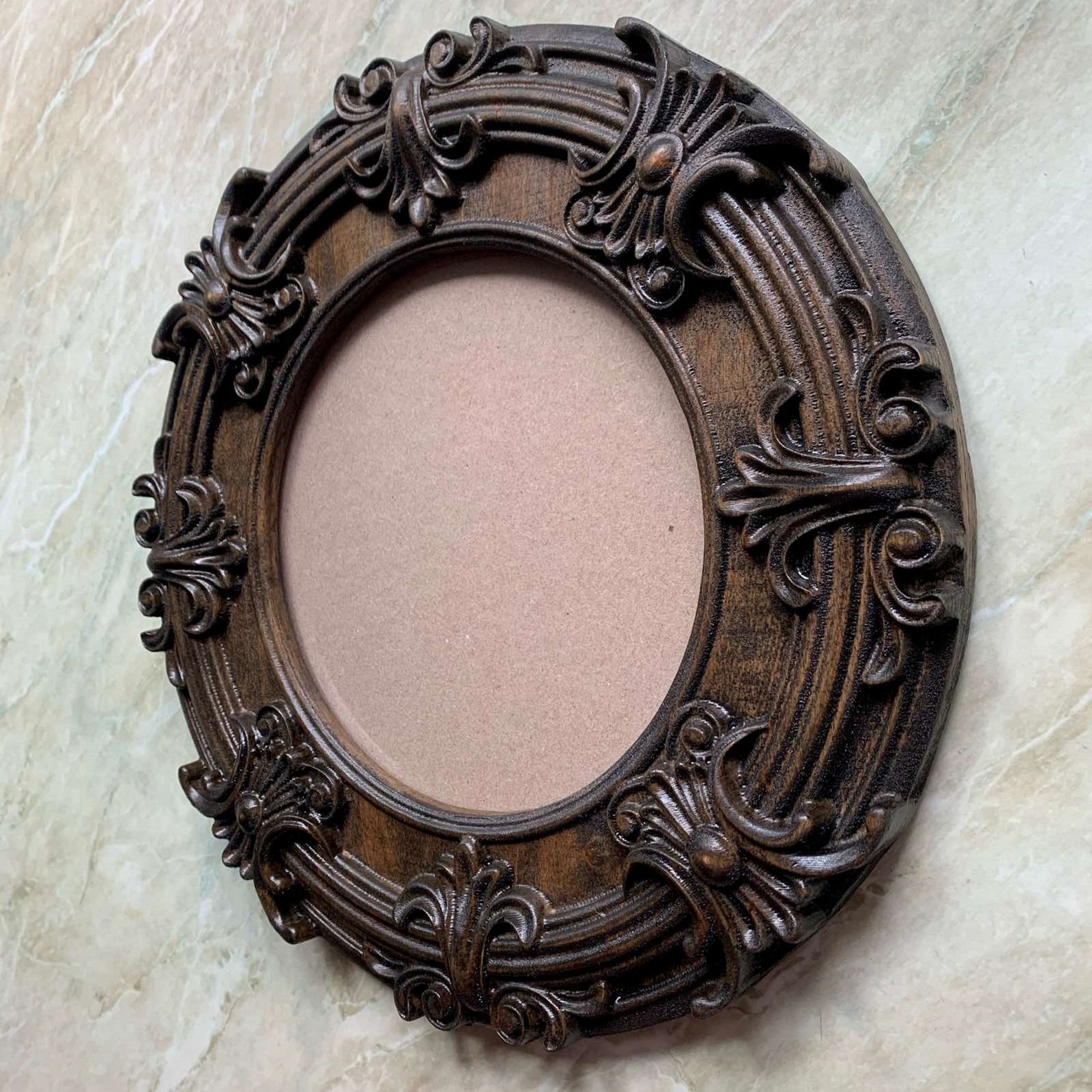 Round Photo Picture Frame Wall Mounted Home Decor Embroidery Frame ...