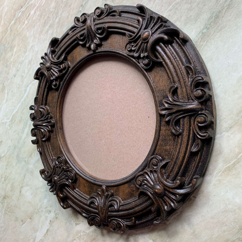 Round Photo Picture Frame Wall Mounted Home Decor Embroidery - Etsy