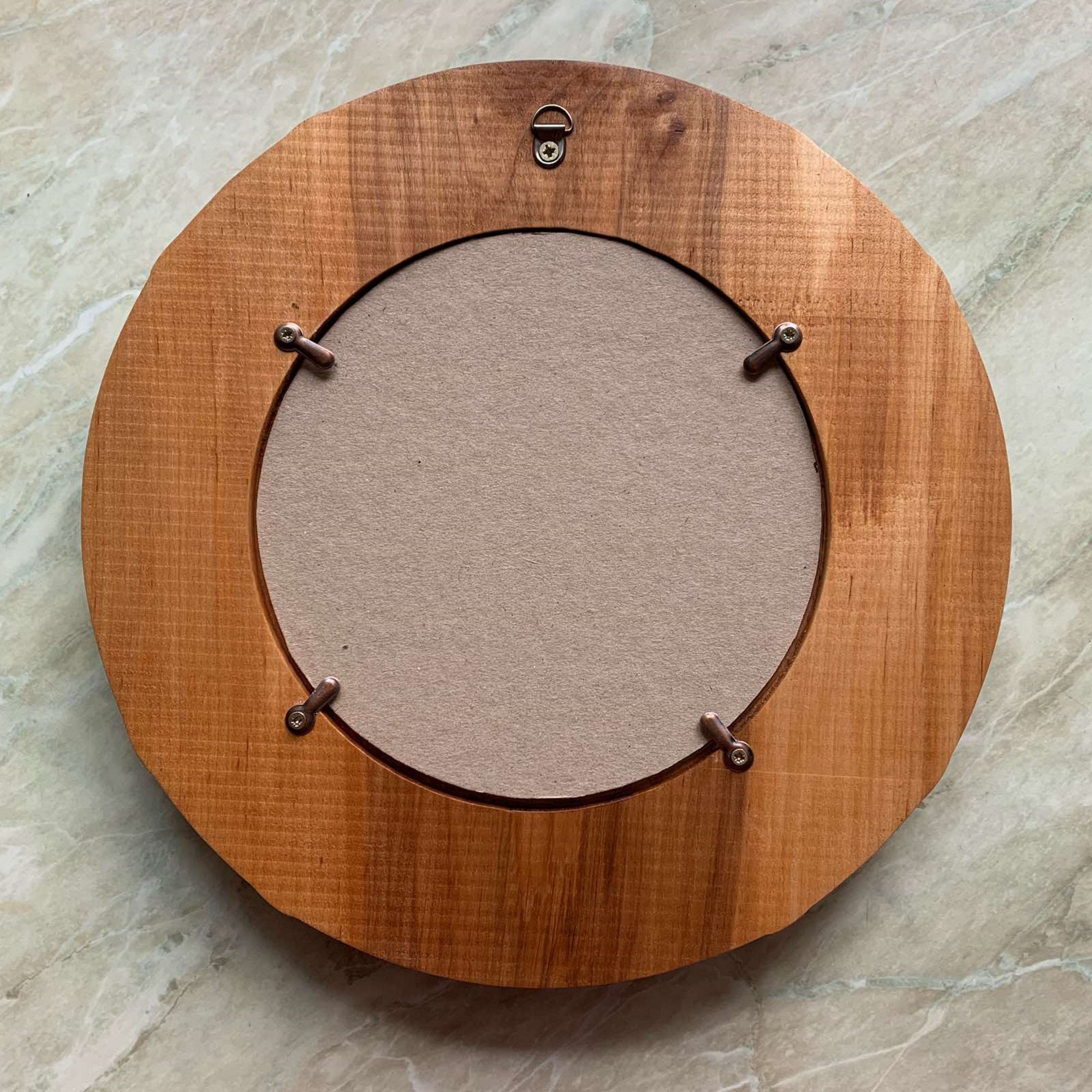 Round Photo Picture Frame Wall Mounted Home Decor Embroidery | Etsy