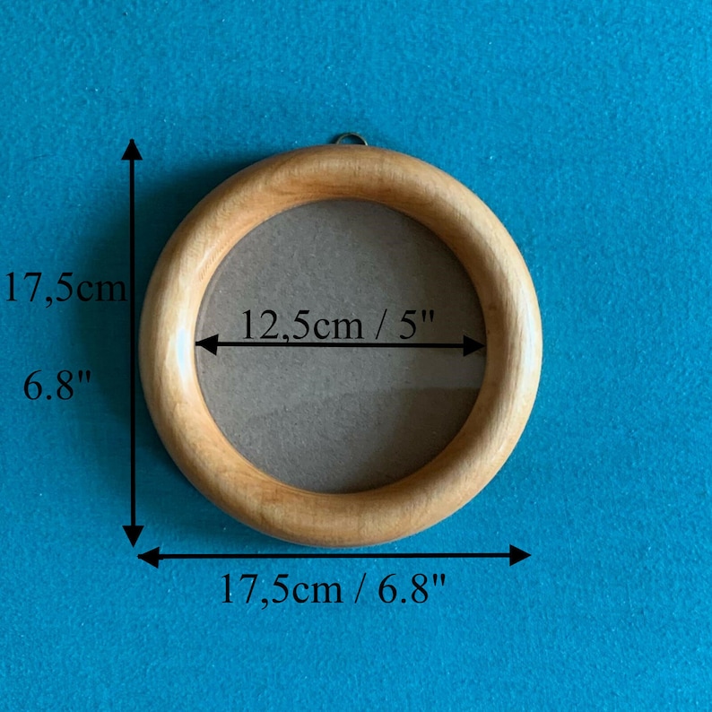 Round Circular Photo Frame Wooden Wall Mounted Picture Frames | Etsy