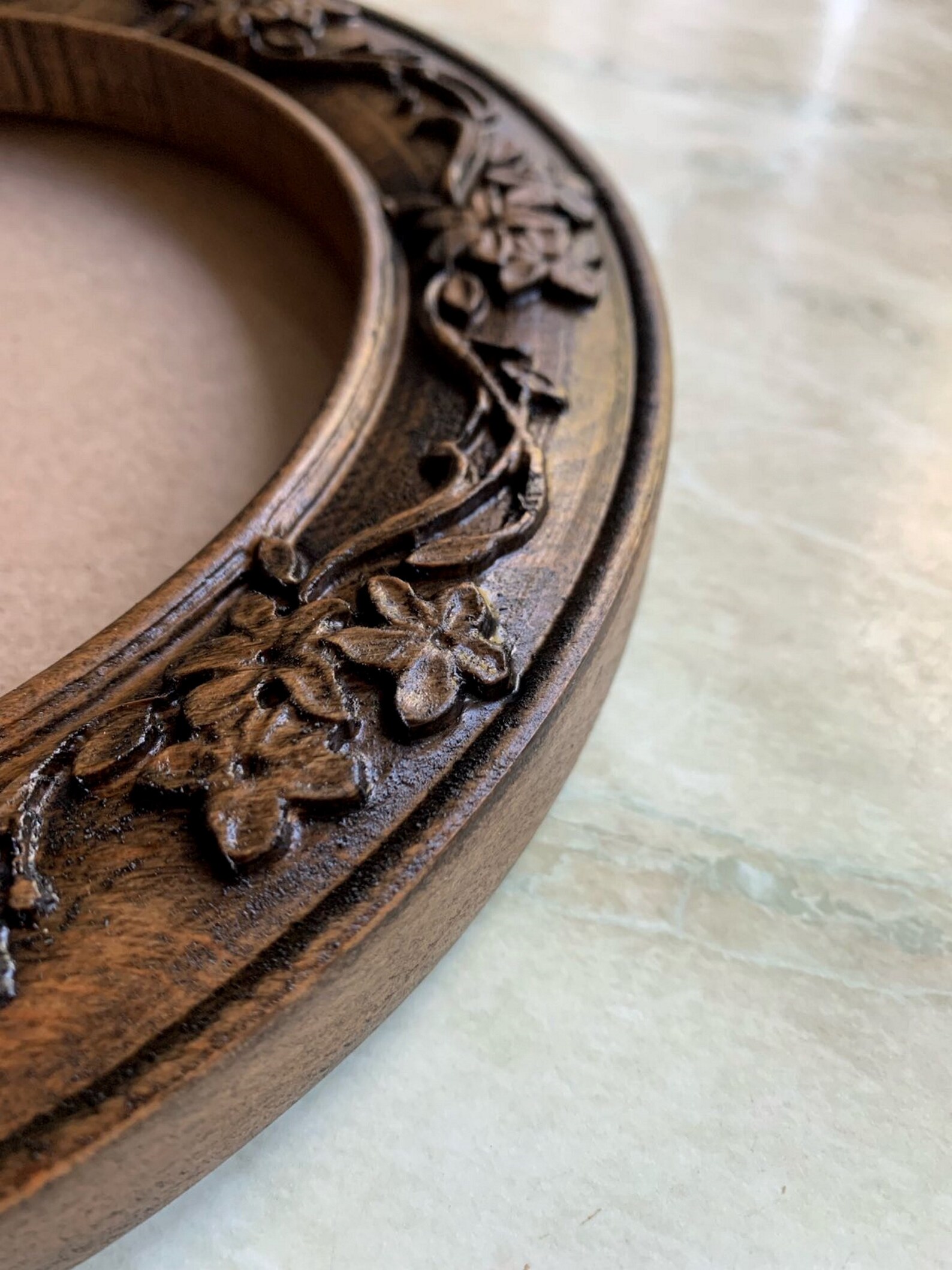 Round Flower Photo Picture Decorative Frame Floral Ornate - Etsy