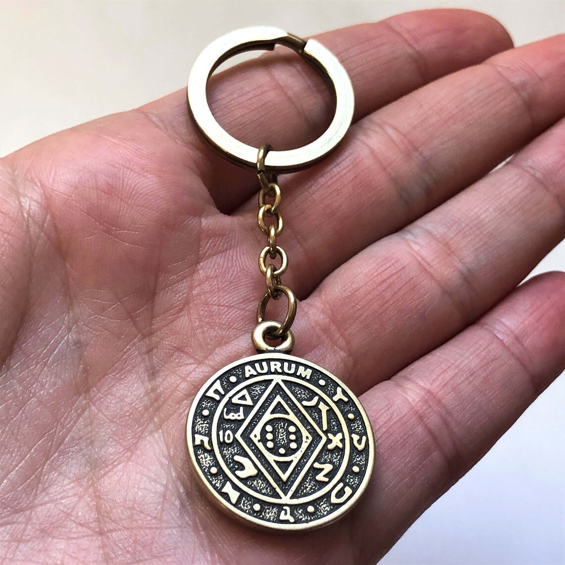 Solomon Seal Keychain. Magical Pentacle of Solomon. Hexagram - Etsy