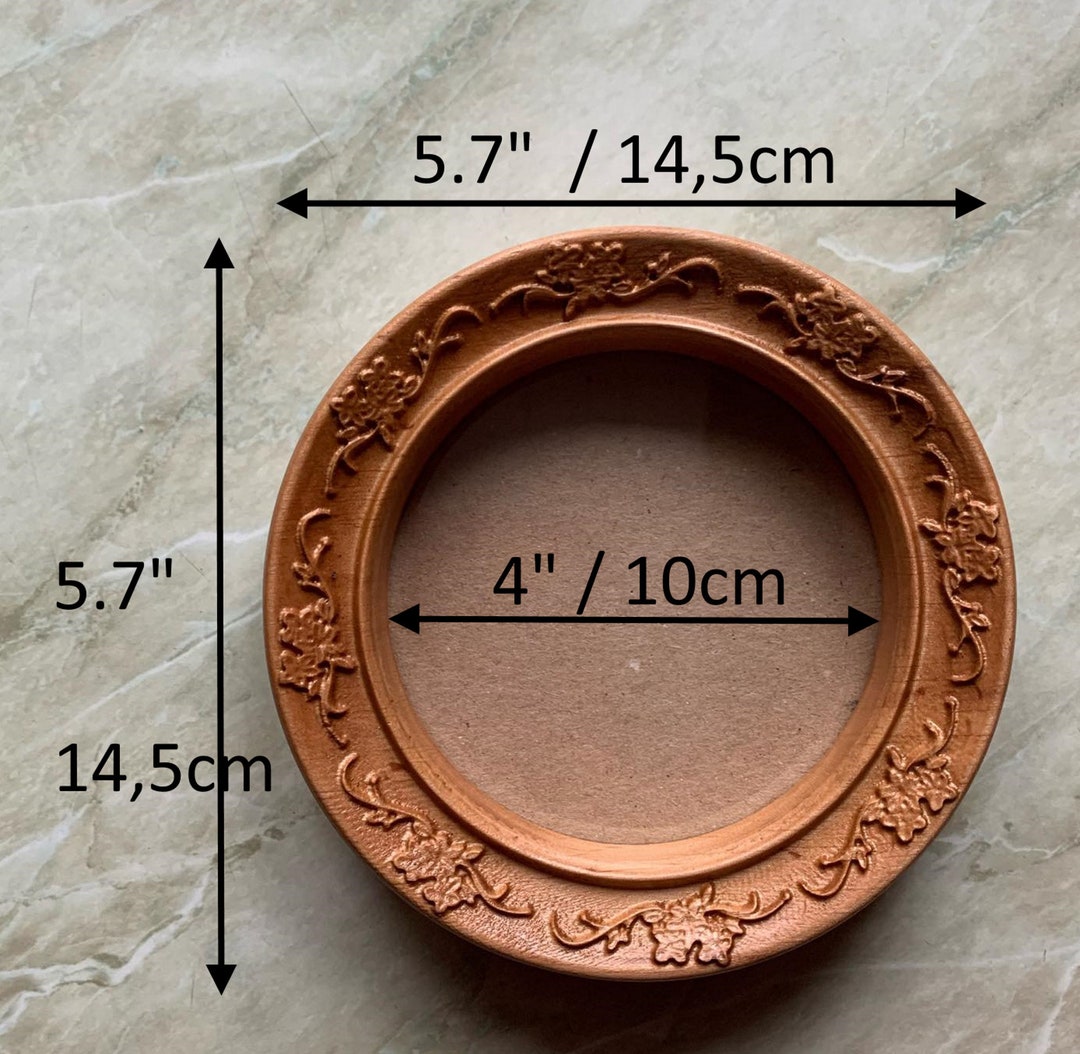 Small Picture Frame, Round Photo Frames, Decorative Floral Ornate ...