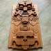 Aztec Mayan Wooden Wall Art, Carved Wood Relief Wall Panel Plaque, Home ...