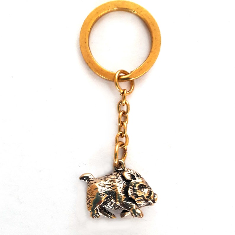 Wild Boar Keychain Hunting Bronze Keychain Symbol 2019 New | Etsy
