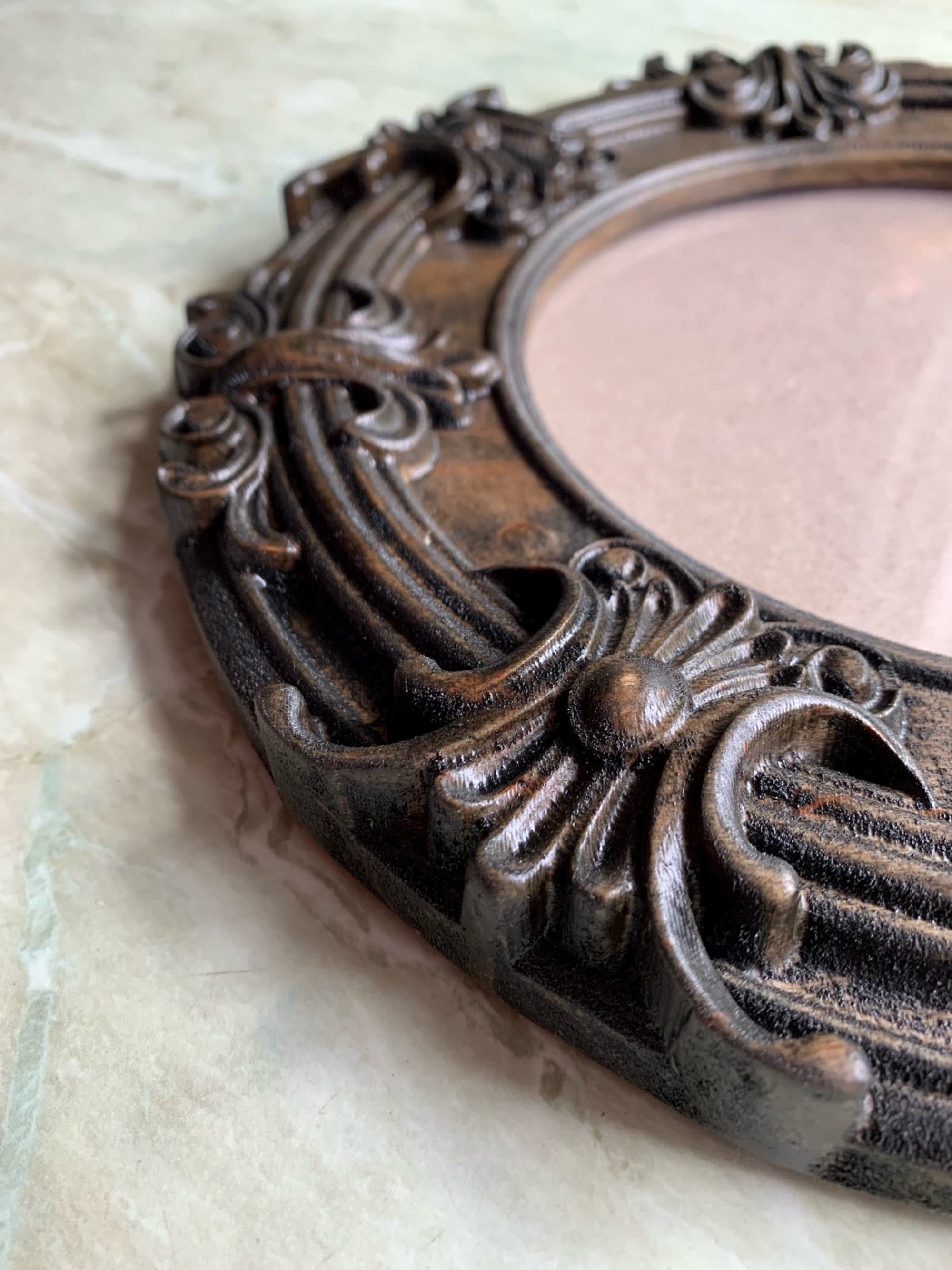 Round Photo Picture Frame Wall Mounted Home Decor Embroidery | Etsy