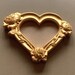 Gold Heart Shaped Photo Picture Frame With Roses, Wood Carving, Love ...