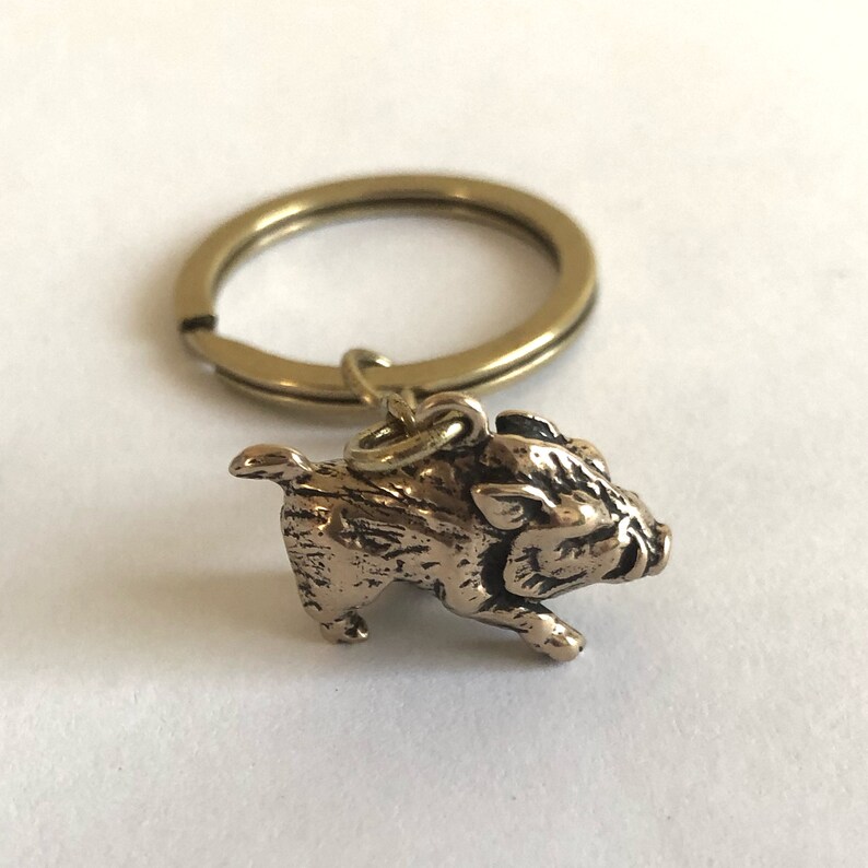 Wild Boar Keychain Hunting Bronze Keychain Symbol 2019 New - Etsy