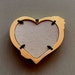 Gold Floral Wooden Heart Shaped Photo Picture Frame Wall Mounted, Wood ...