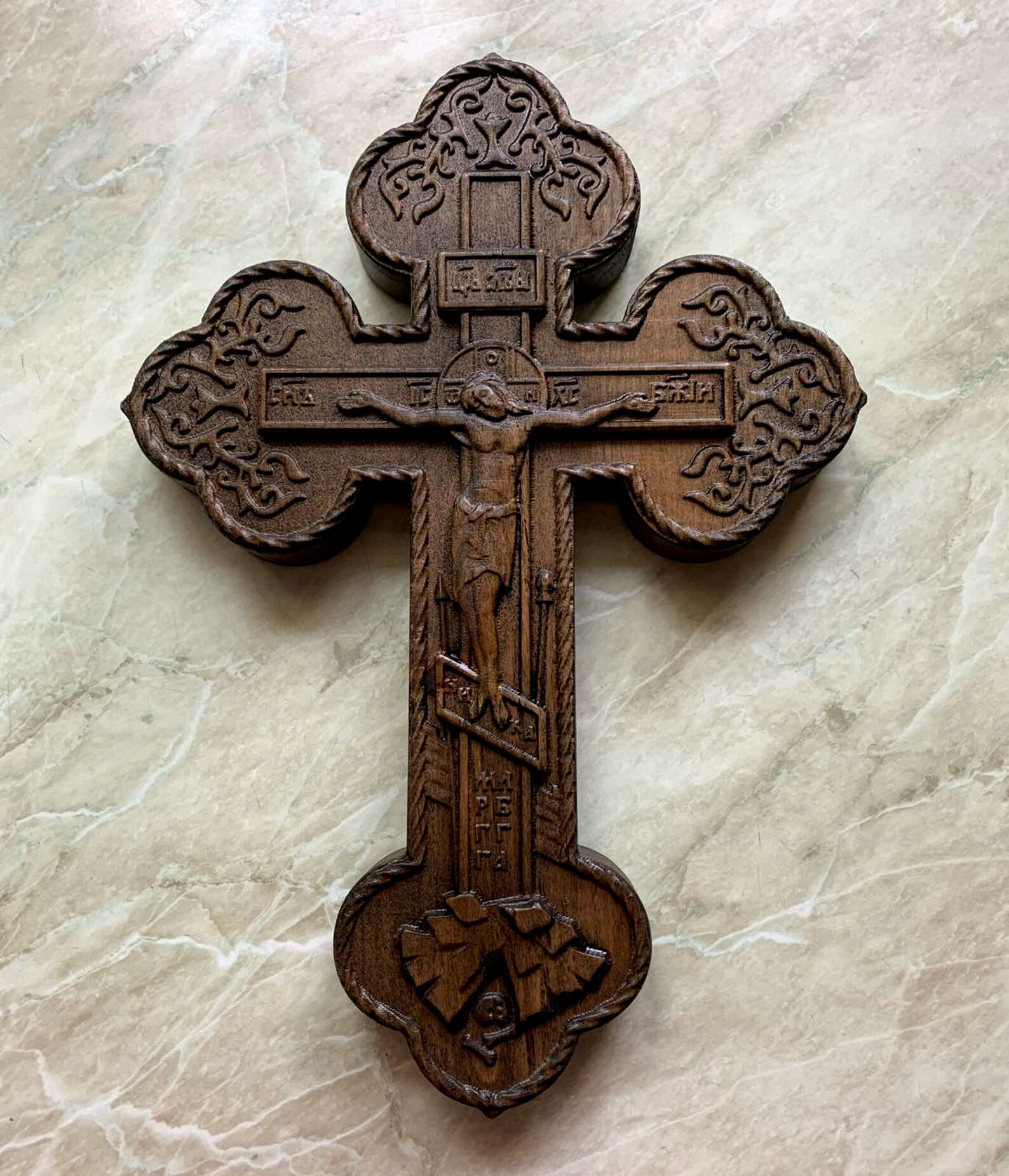 Wooden Crucifix Jesus Christ Carved Wooden Cross Catholic | Etsy
