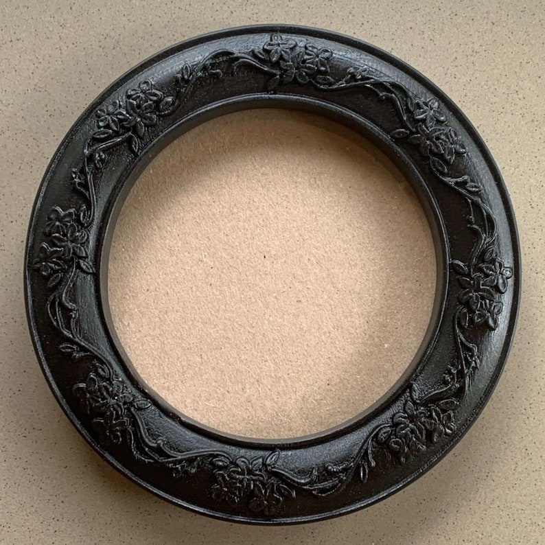 Round Flower Photo Picture Decorative Frame Floral Ornate - Etsy