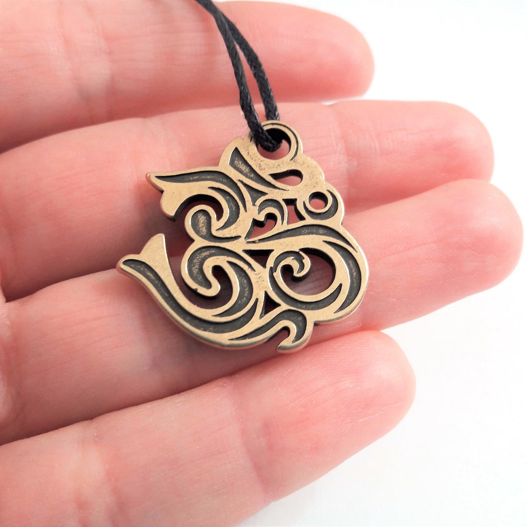 Bronze OHM OM AUM Pendant Necklace or Keychain Choose. Yoga Buddha ...