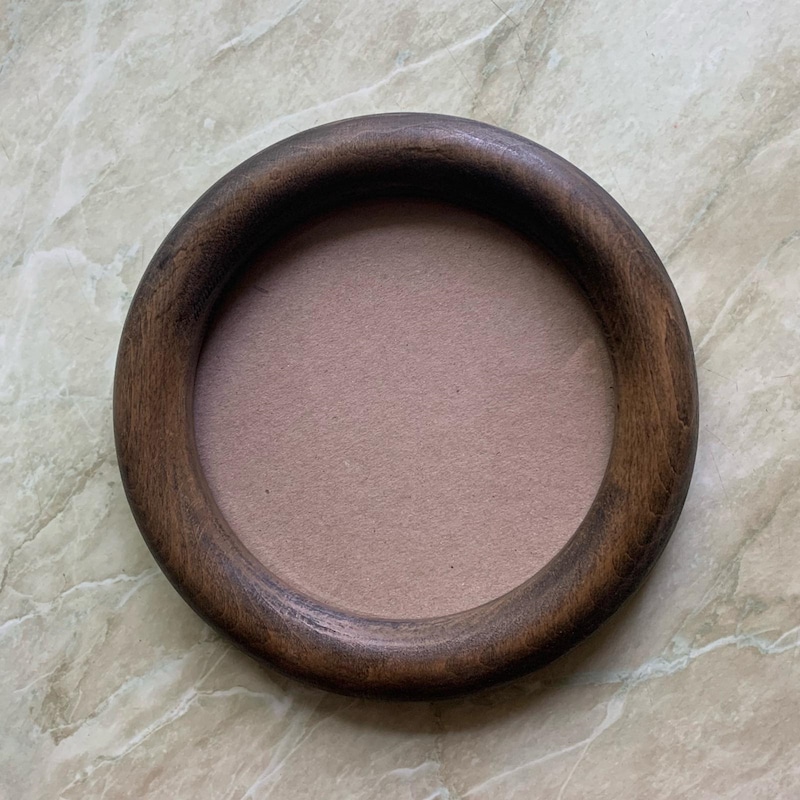 Carved Wood Frame Round - Etsy